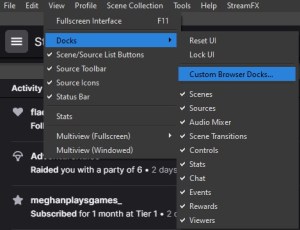 Add the Twitch Chat and Event List in OBS the Easy Way – In Third Person