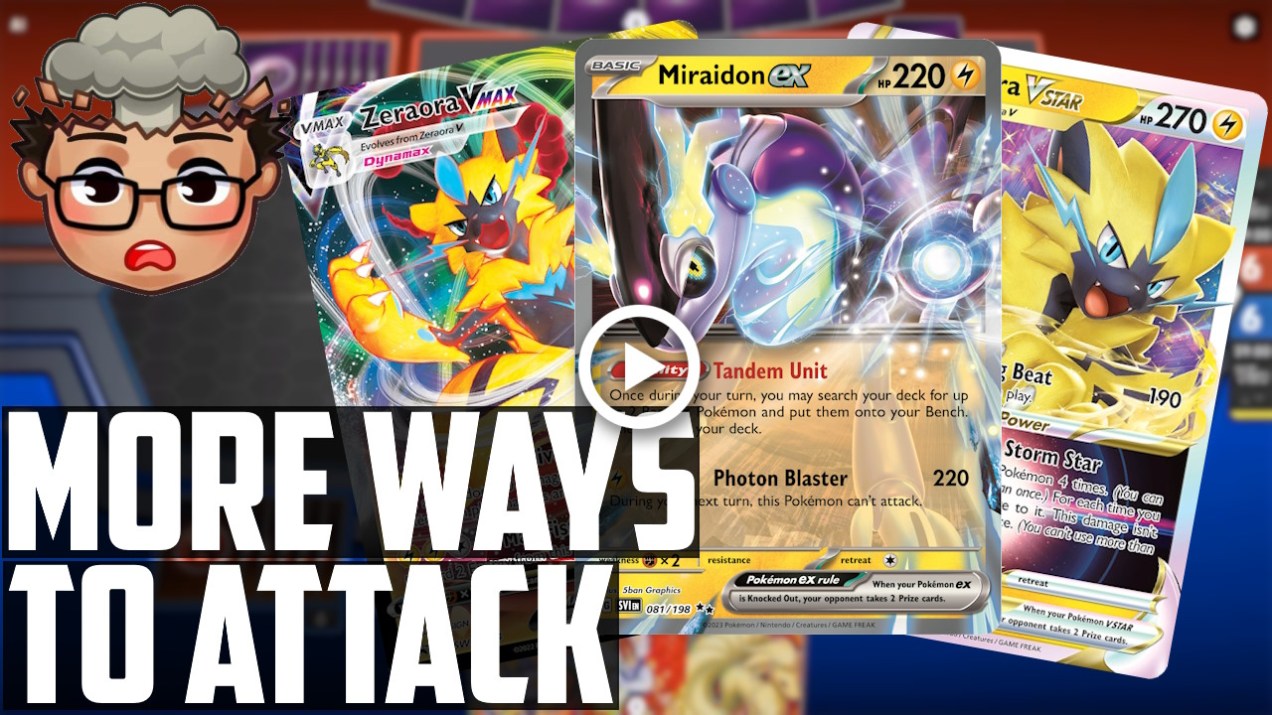 Miraidon ex GAINS MORE ATTACK OPTIONS with Zerarora VSTAR & VMAX ...