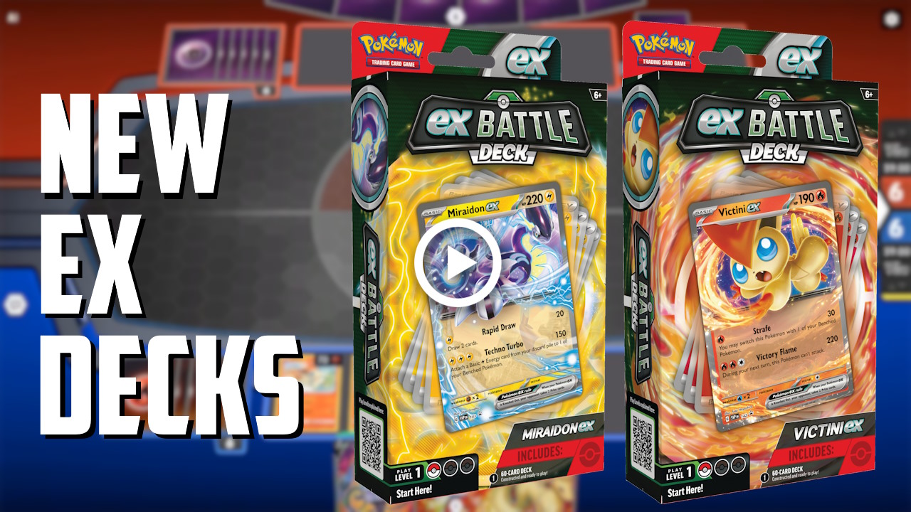 NEW Pokemon TCG ex Battle Decks with Miraidon ex and Victini ex ...